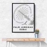 Palm Jumeirah Map Wall Art