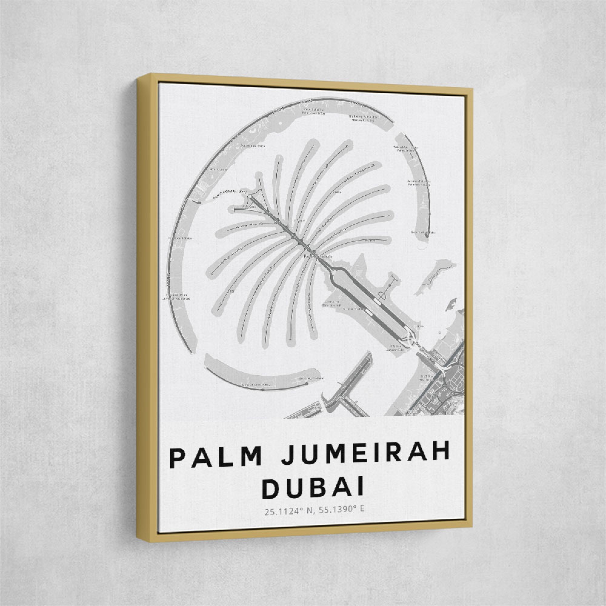 Palm Jumeirah Map Wall Art