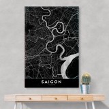 Saigon Map Wall Art