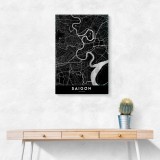 Saigon Map Wall Art