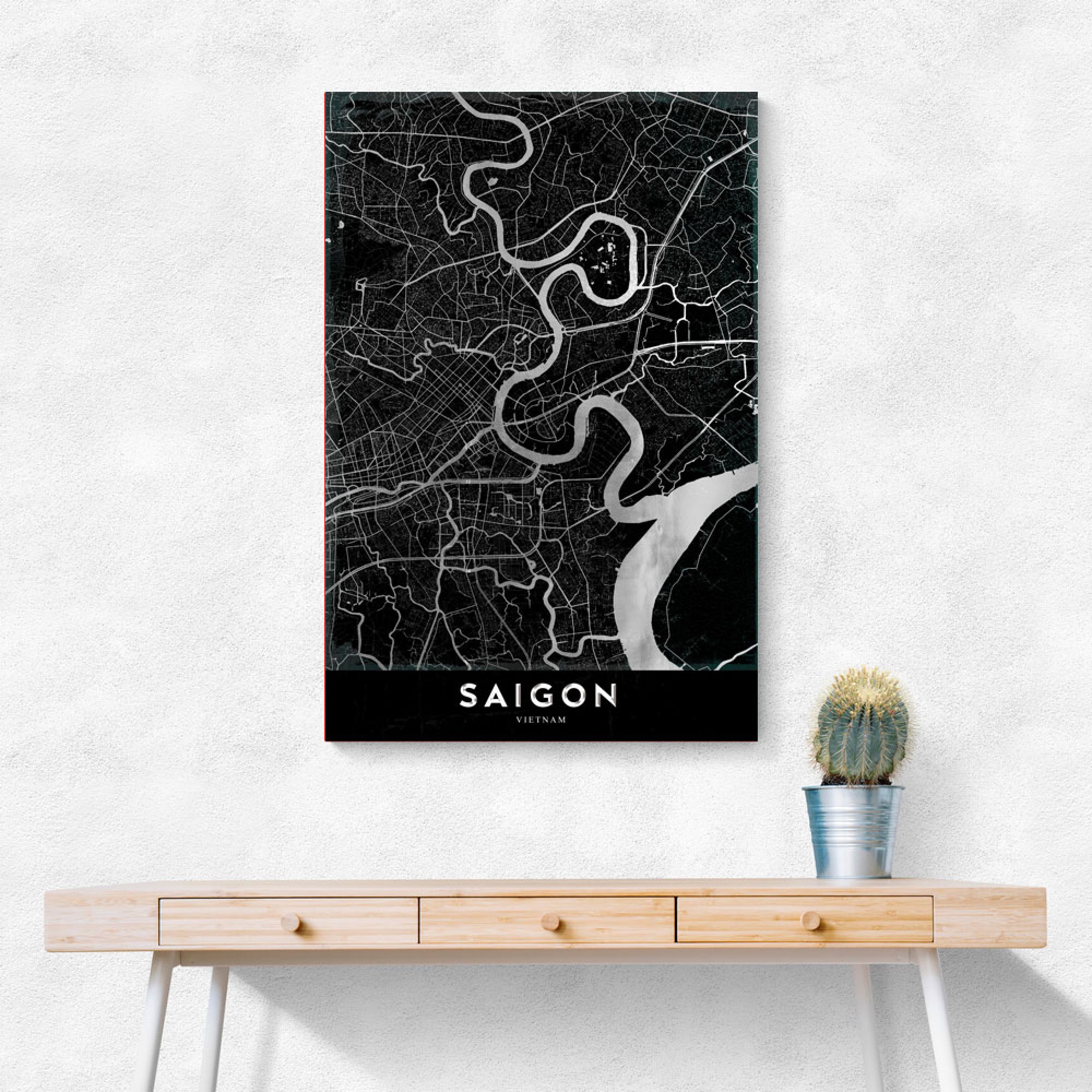 Saigon Map Wall Art