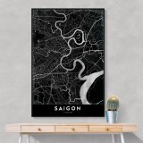 Saigon Map Wall Art