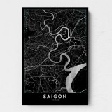 Saigon Map Wall Art