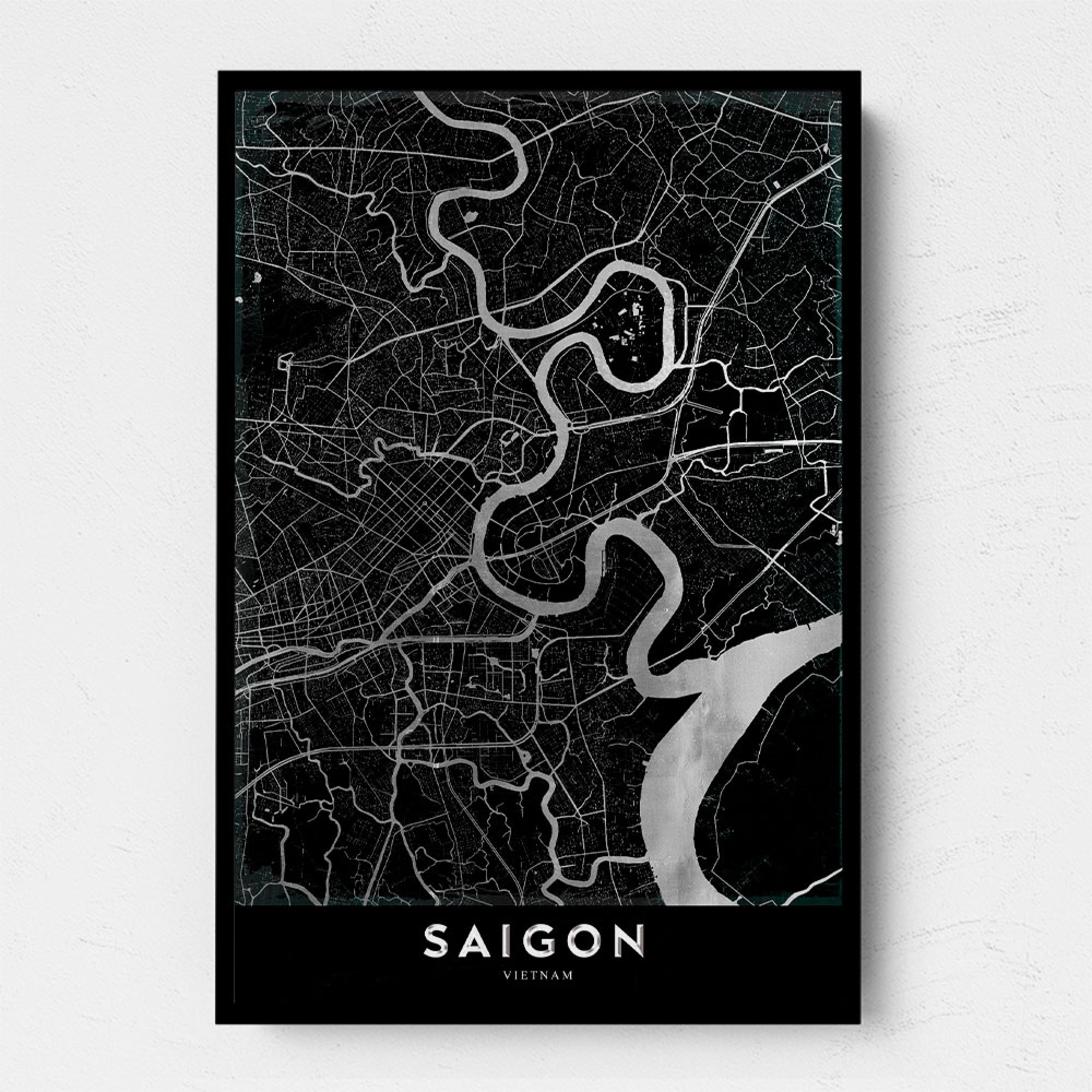 Saigon Map Wall Art