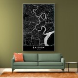 Saigon Map Wall Art