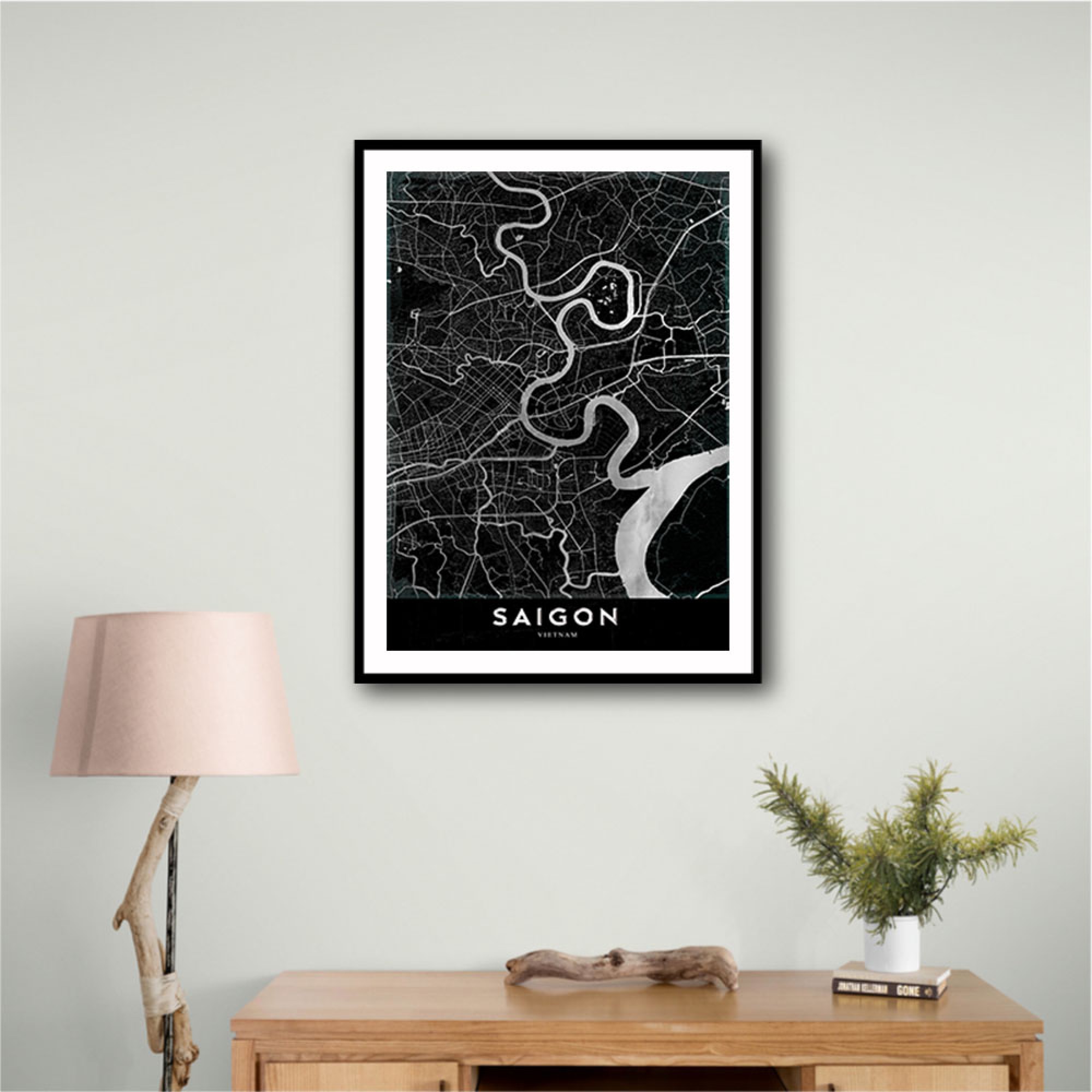 Saigon Map Wall Art