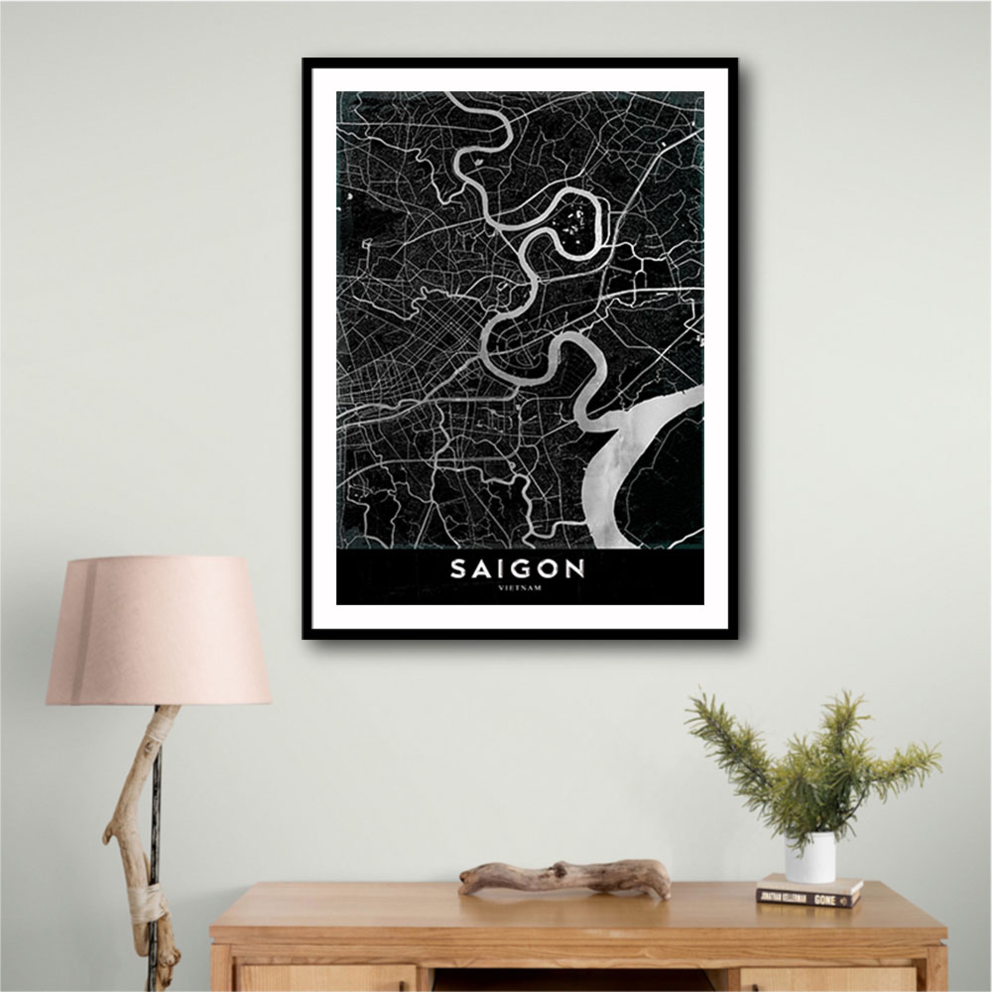 Saigon Map Wall Art