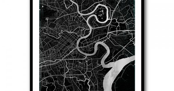 Saigon Map Wall Art