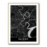 Saigon Map Wall Art