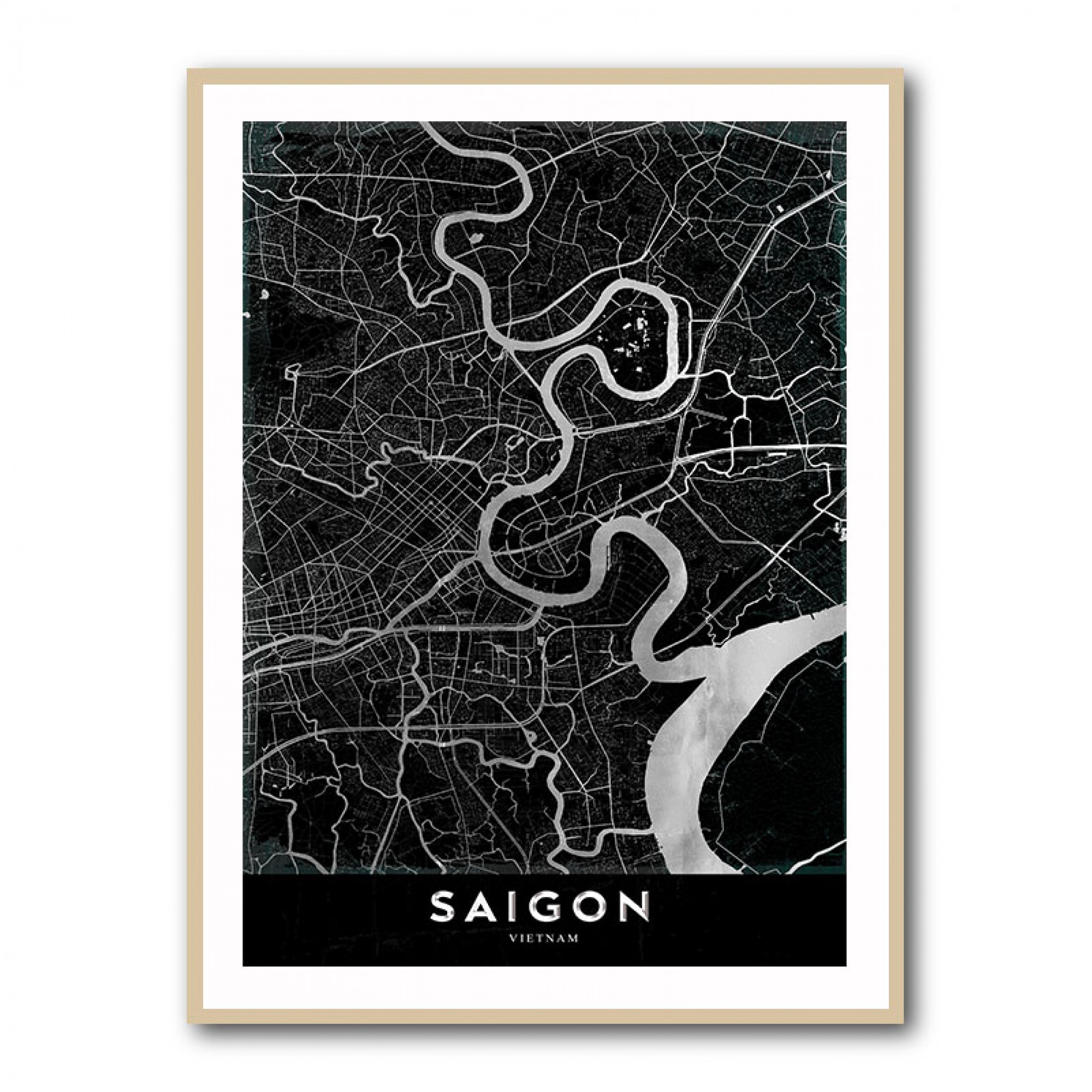 Saigon Map Wall Art