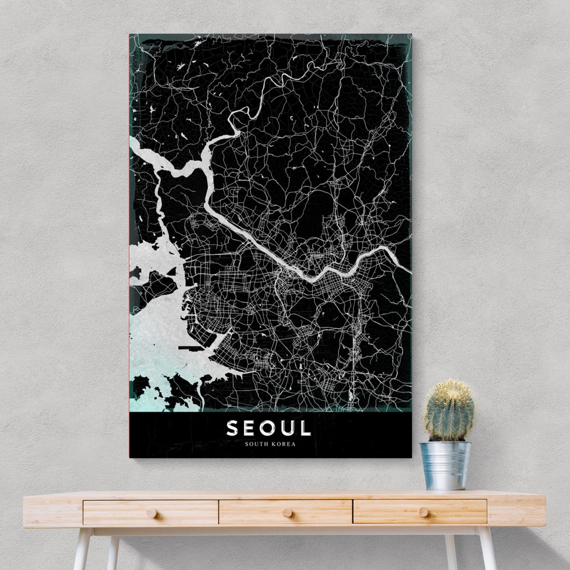 Seoul Map Wall Art