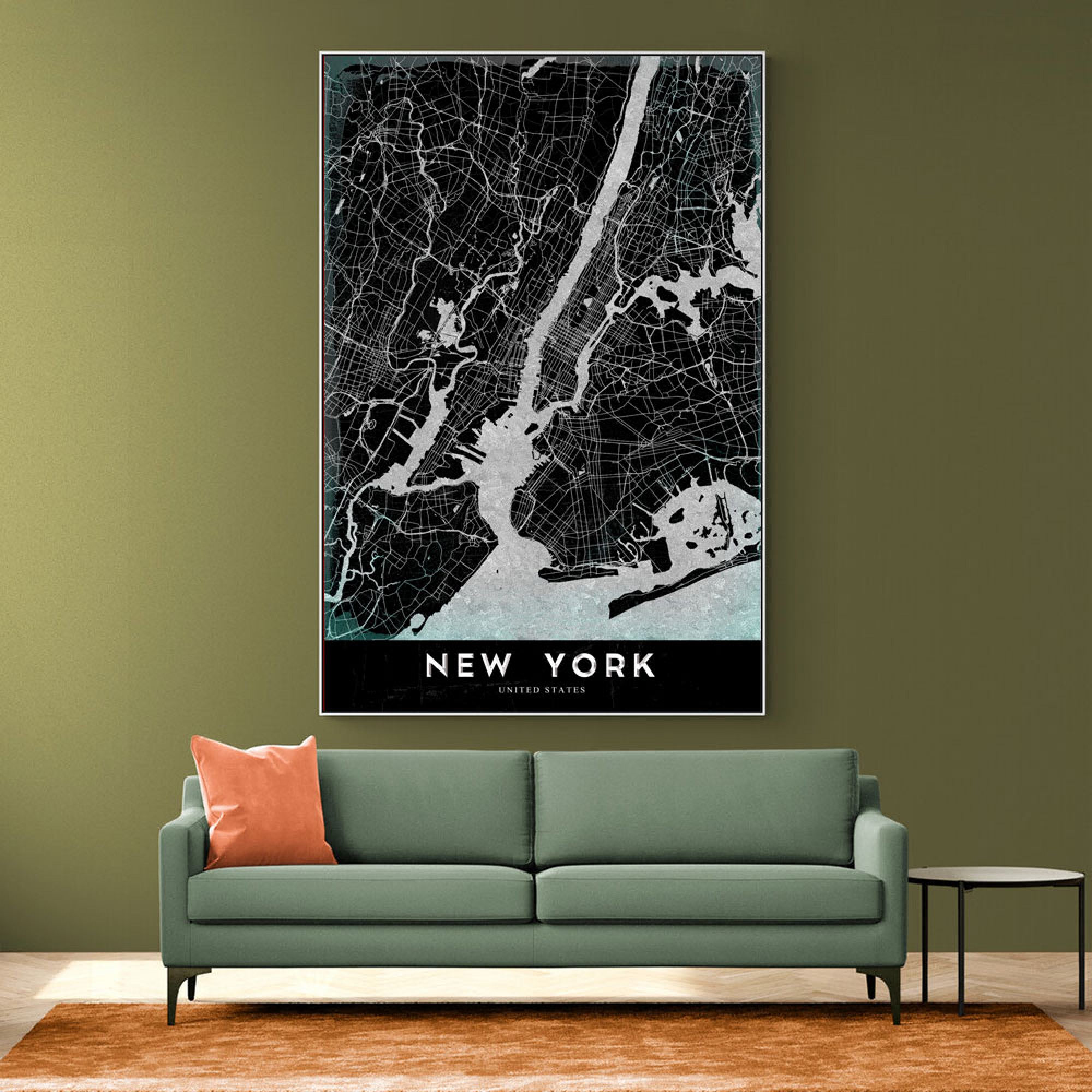New York Map Wall Art