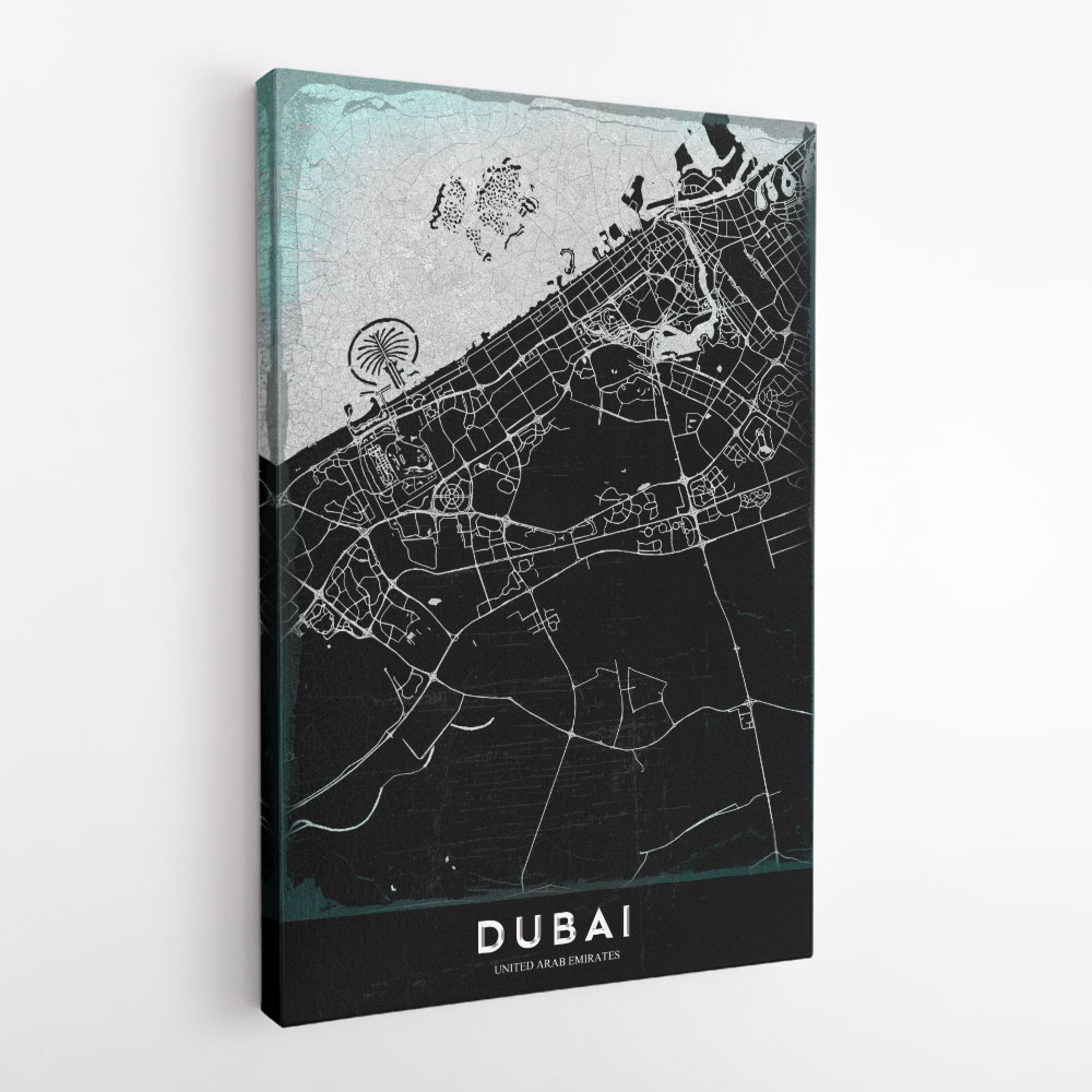 Dubai Map Wall Art