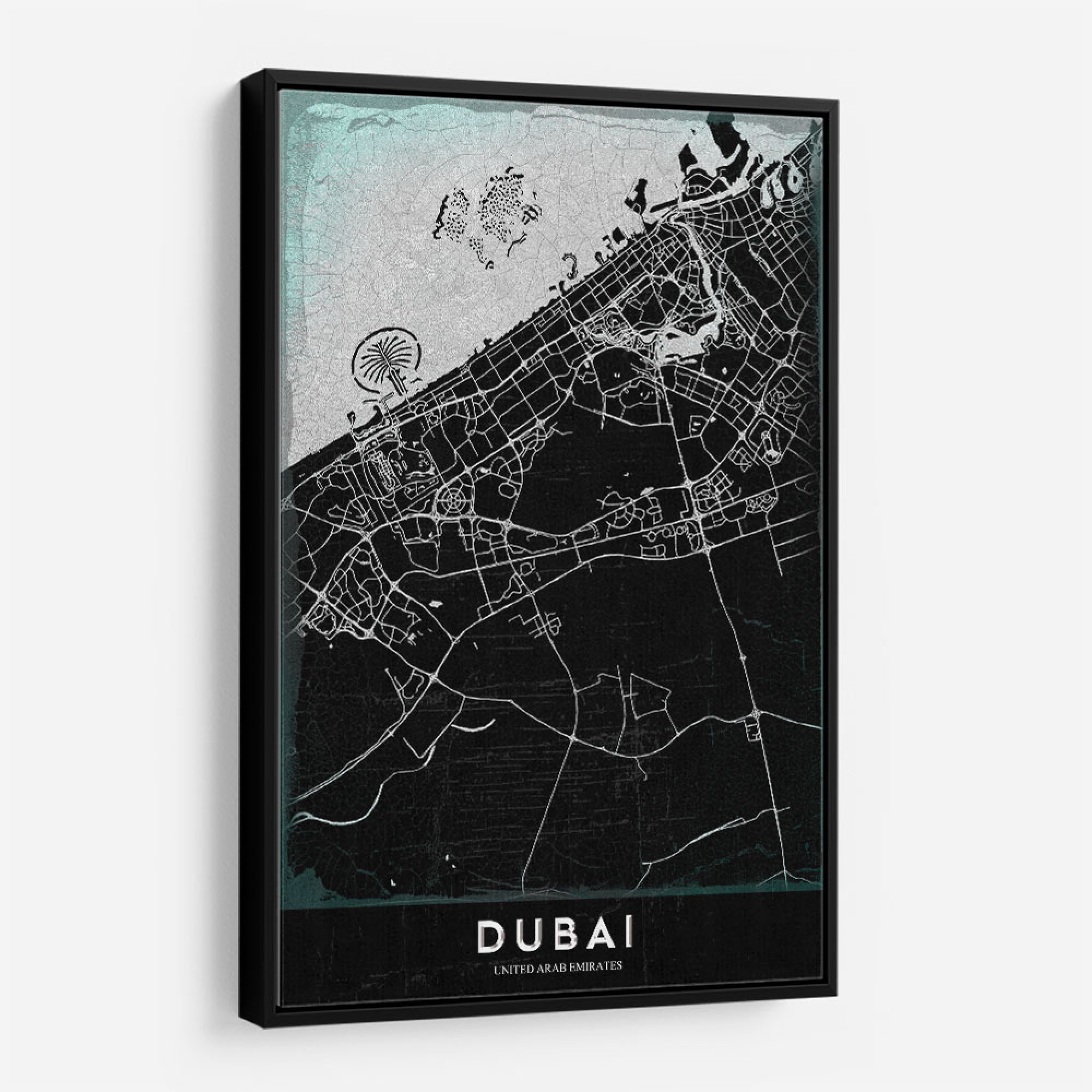 Dubai Map Wall Art
