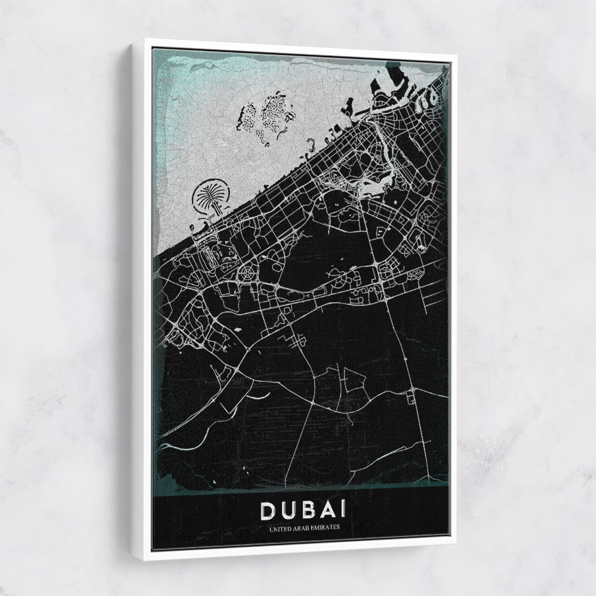 Dubai Map Wall Art