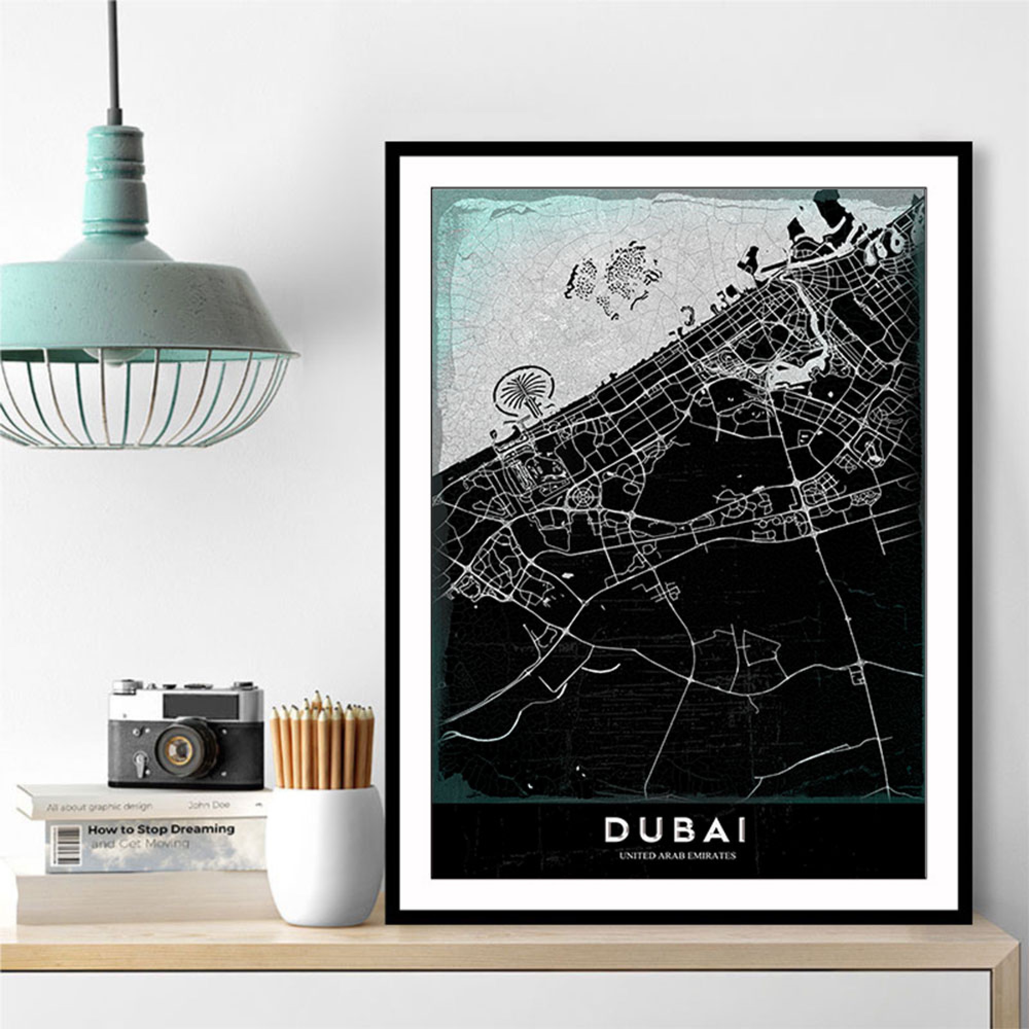 Dubai Map Wall Art