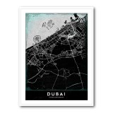 Dubai Map Wall Art