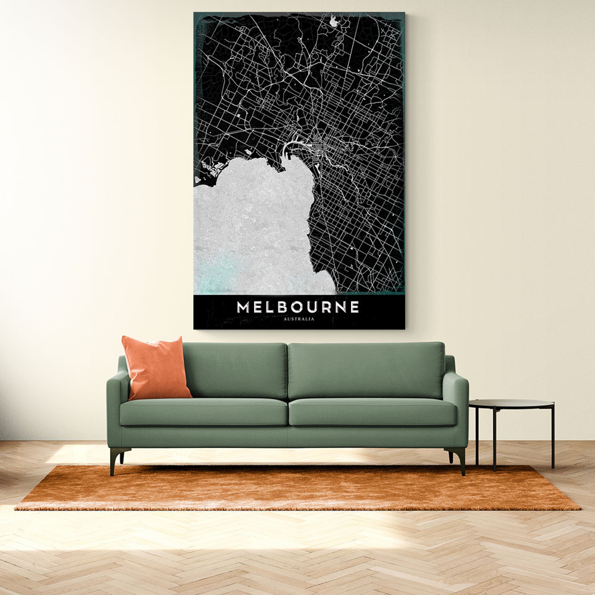Melbourne Map Wall Art