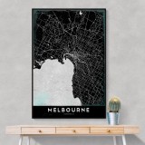 Melbourne Map Wall Art