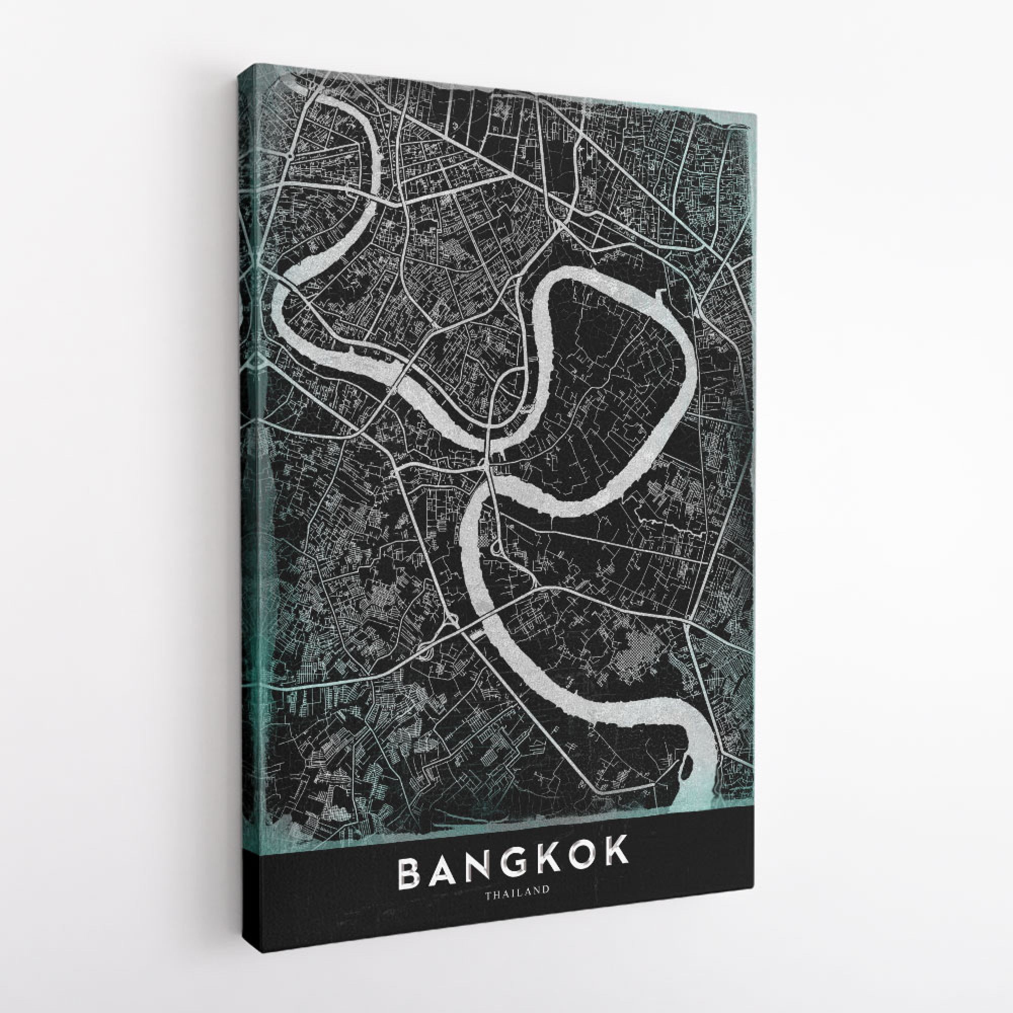 Bangkok Map Wall Art