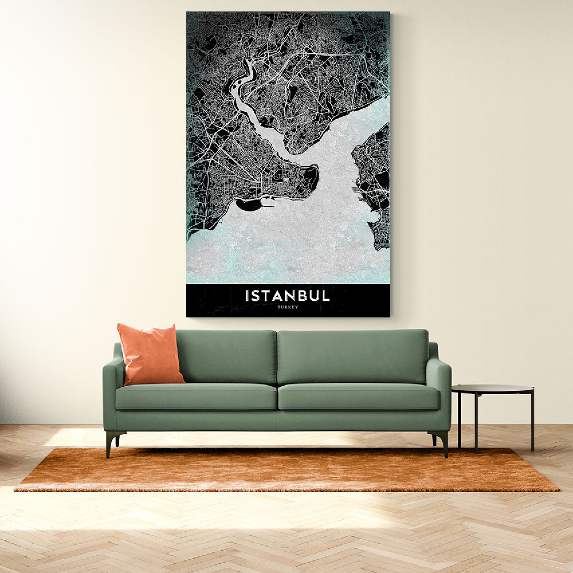 Istanbul Map Wall Art