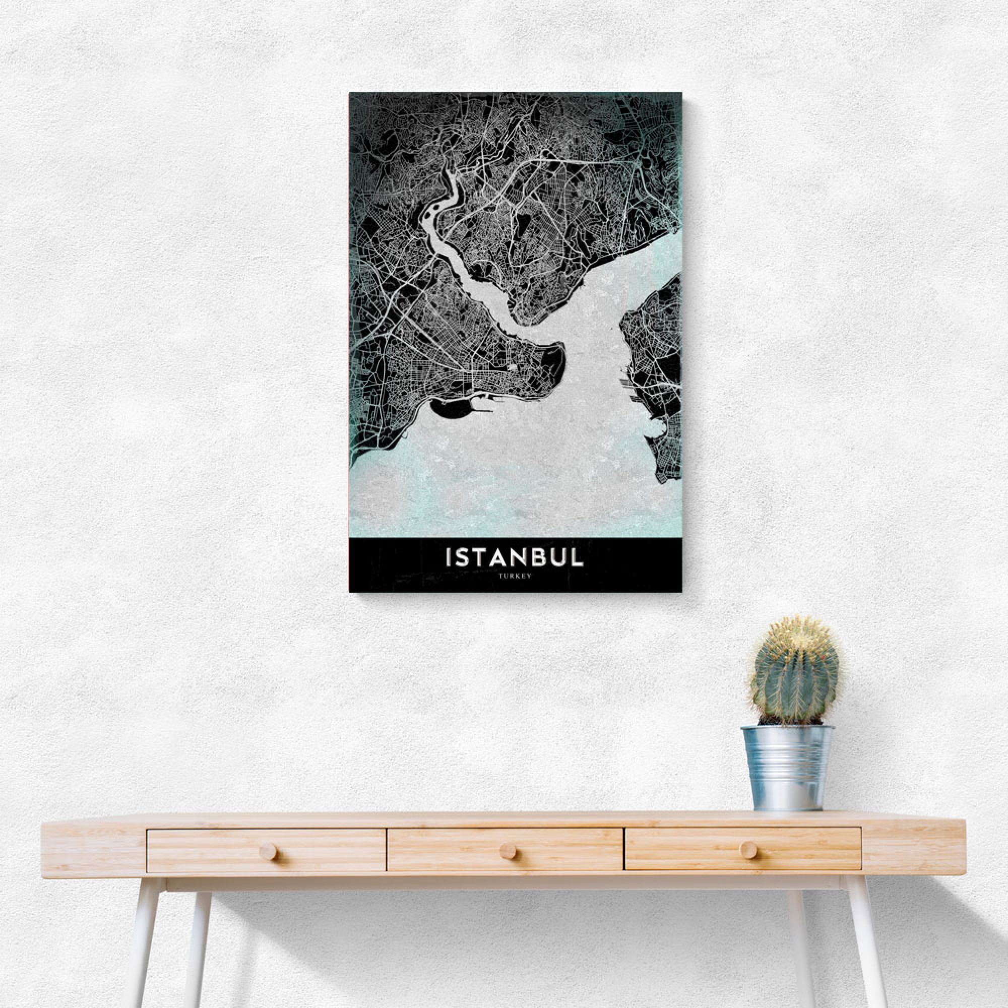 Istanbul Map Wall Art