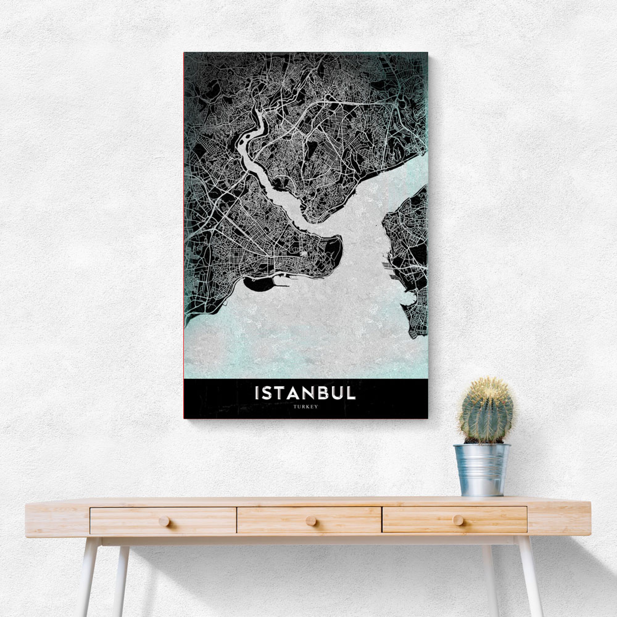 Istanbul Map Wall Art
