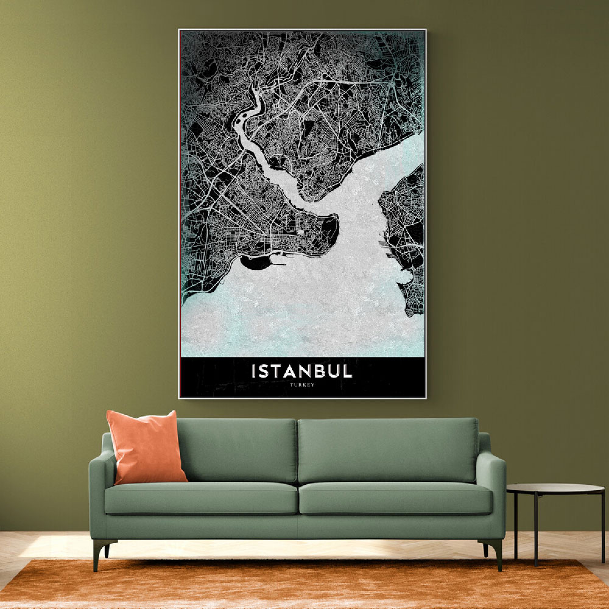 Istanbul Map Wall Art