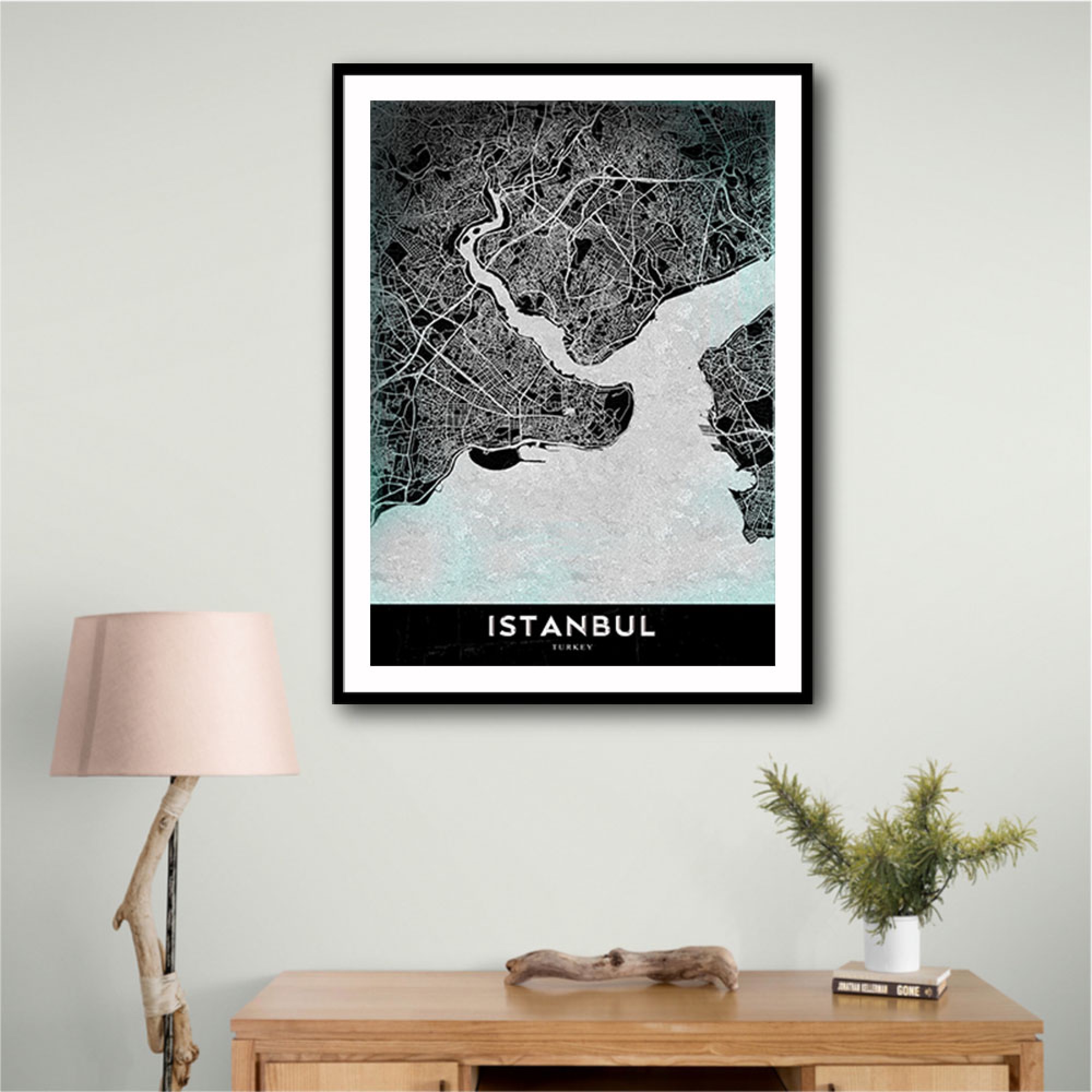 Istanbul Map Wall Art