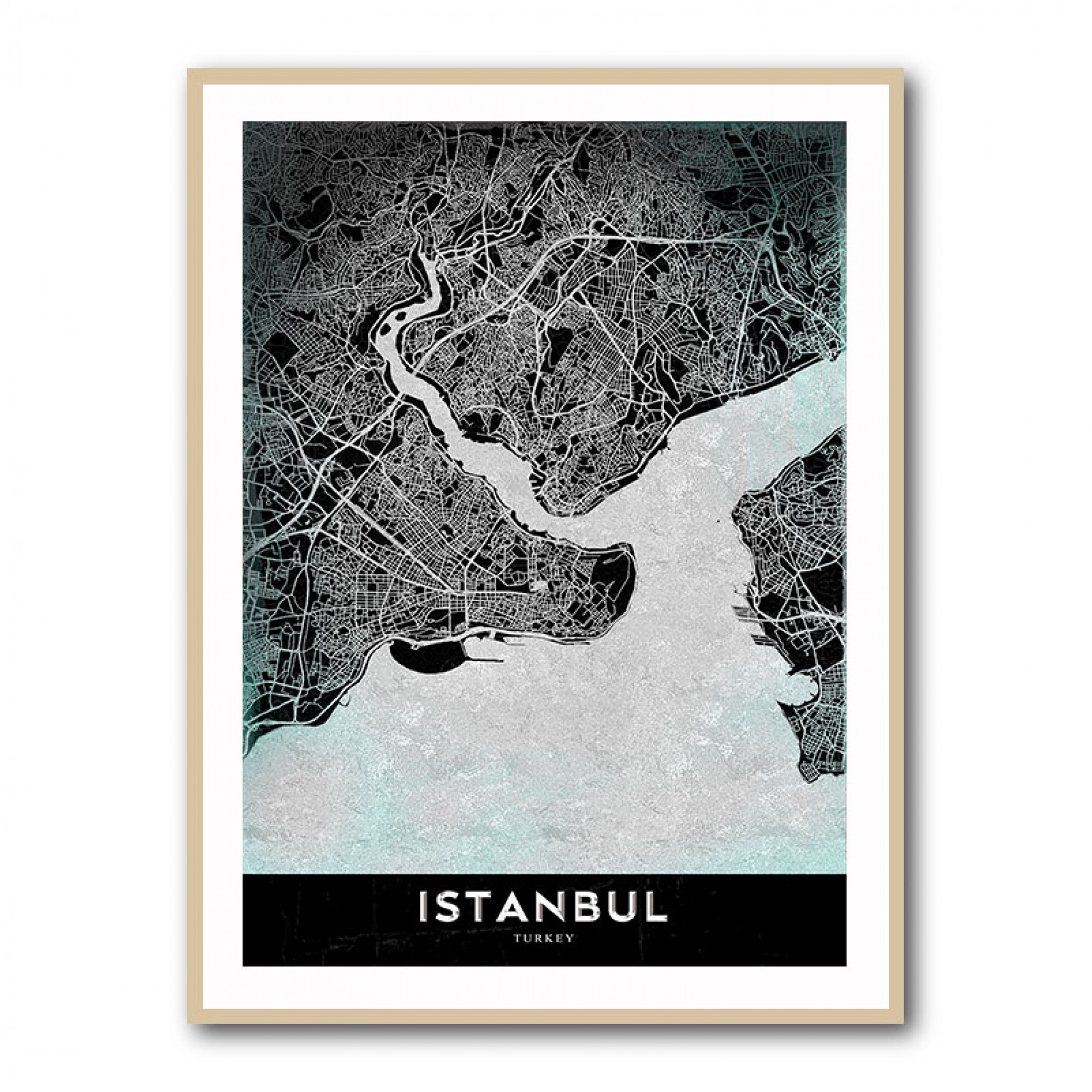 Istanbul Map Wall Art