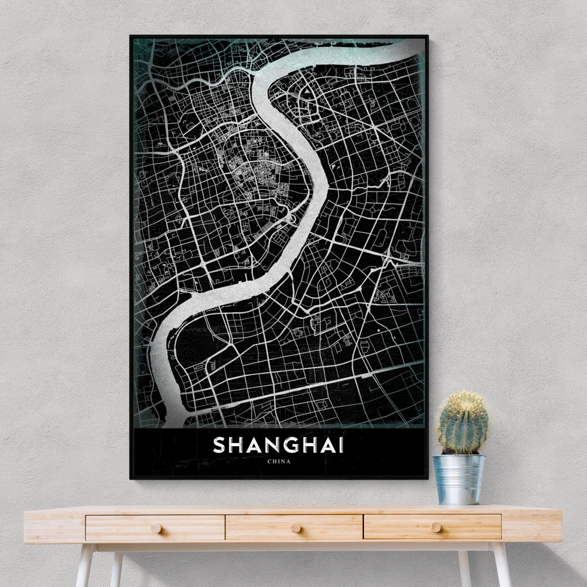 Shanghai Map Wall Art