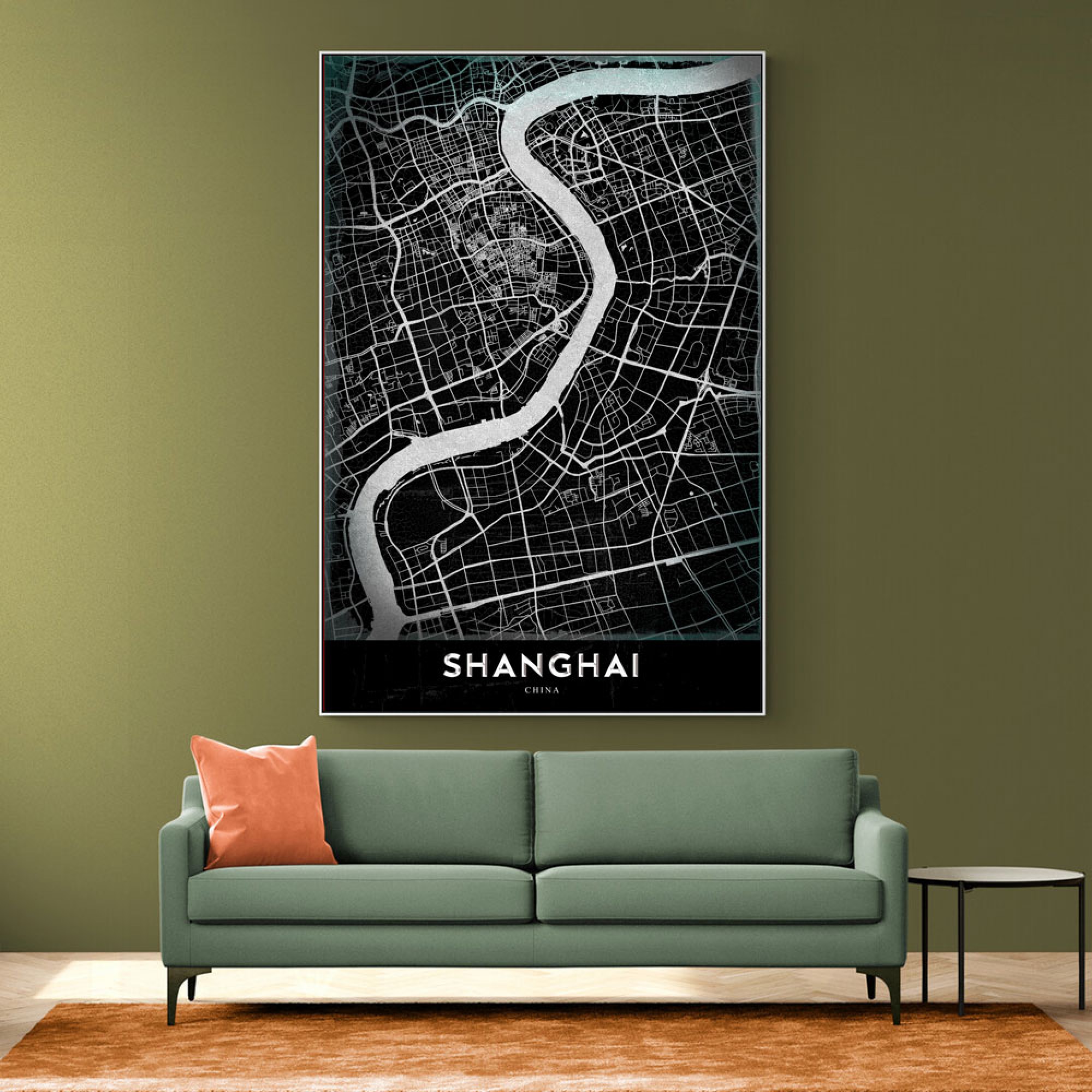 Shanghai Map Wall Art