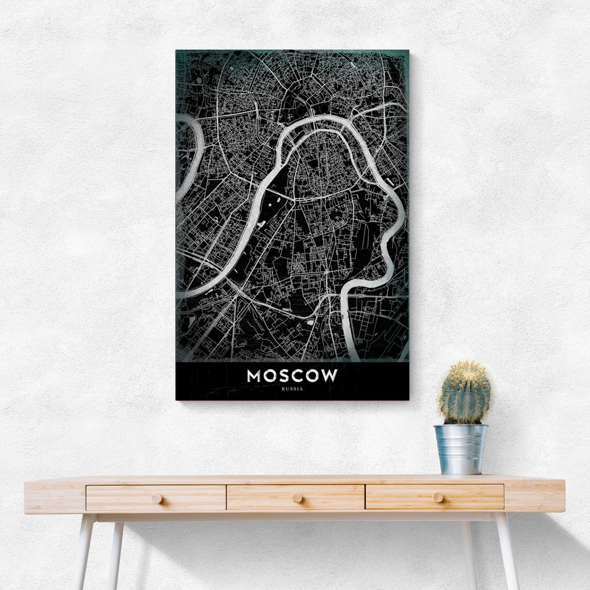 Moscow Map Wall Art