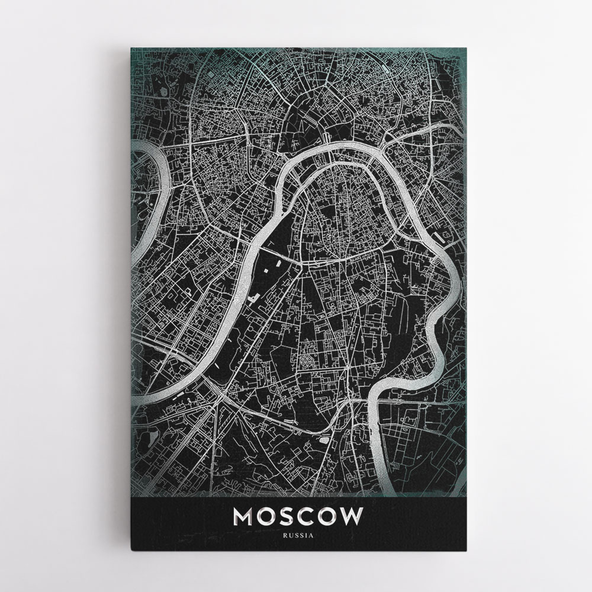 Moscow Map Wall Art