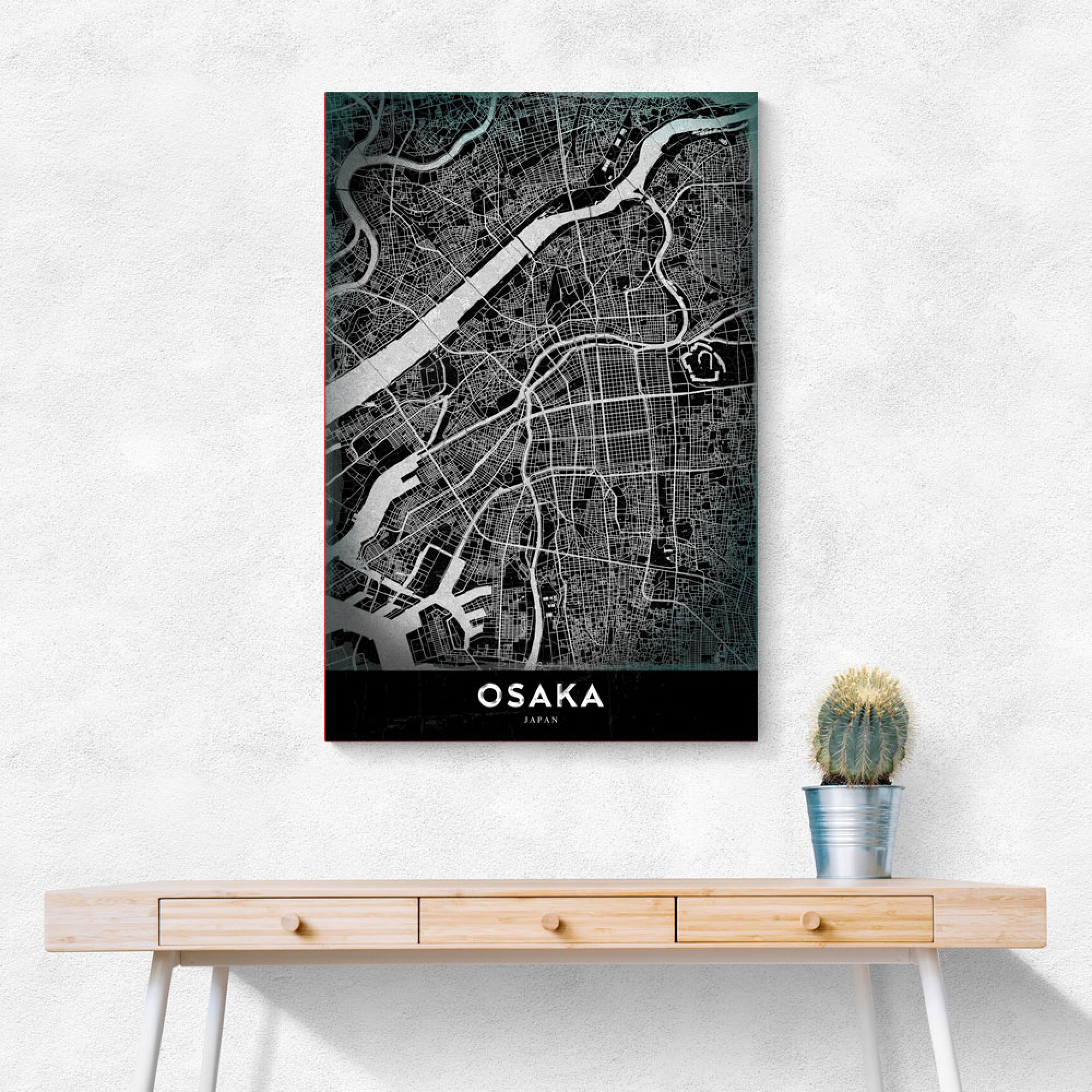 Osaka Map Wall Art