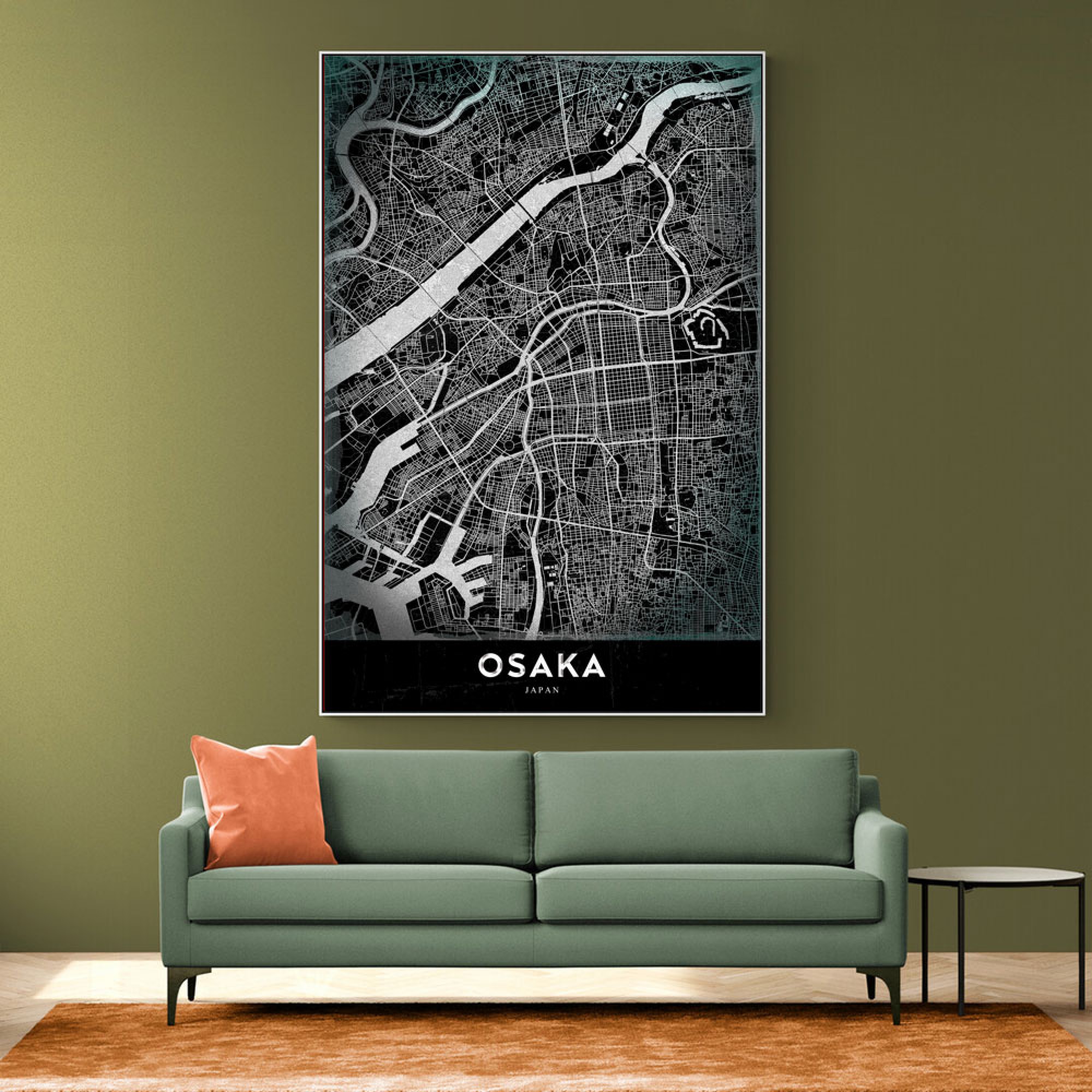 Osaka Map Wall Art