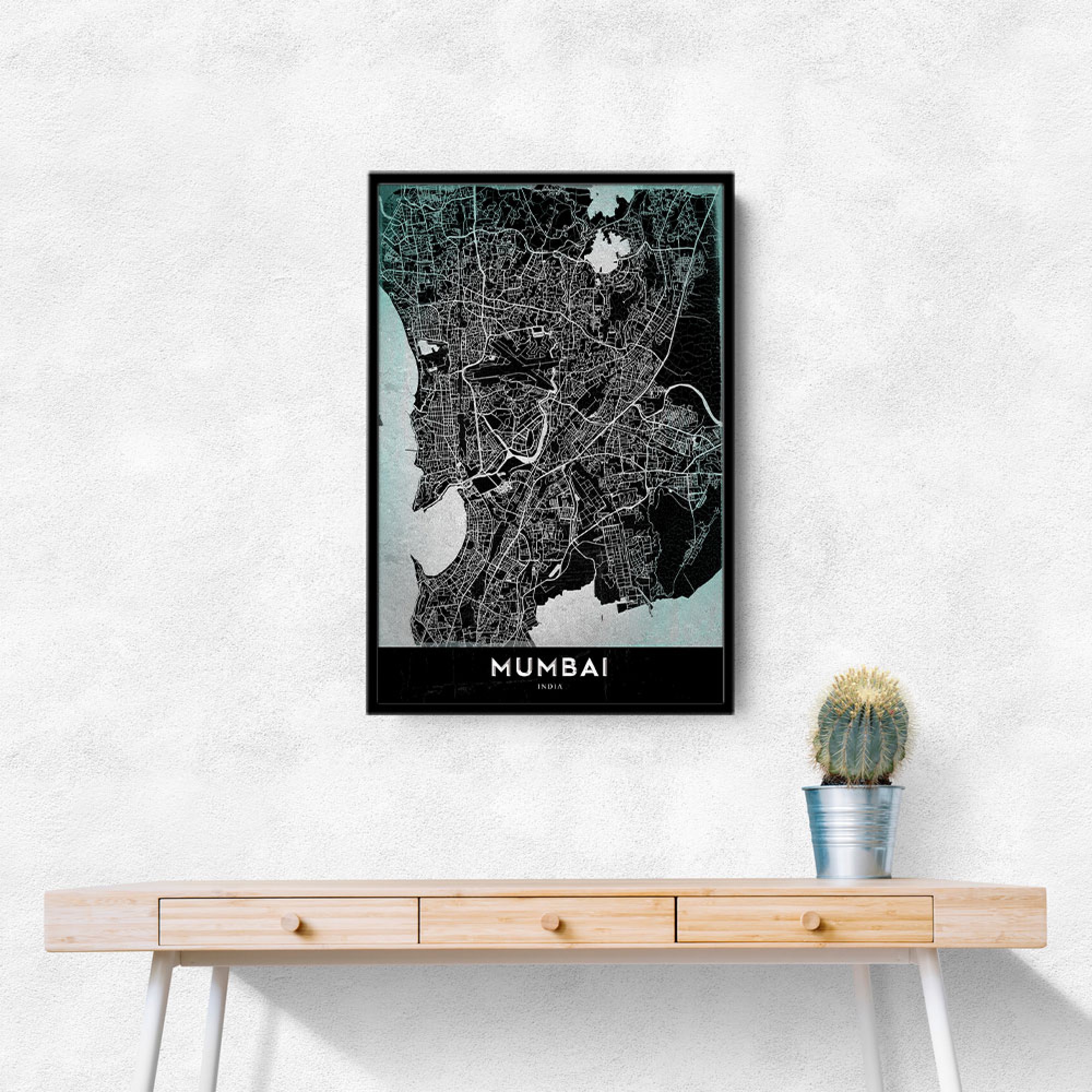 Mumbai Map Wall Art