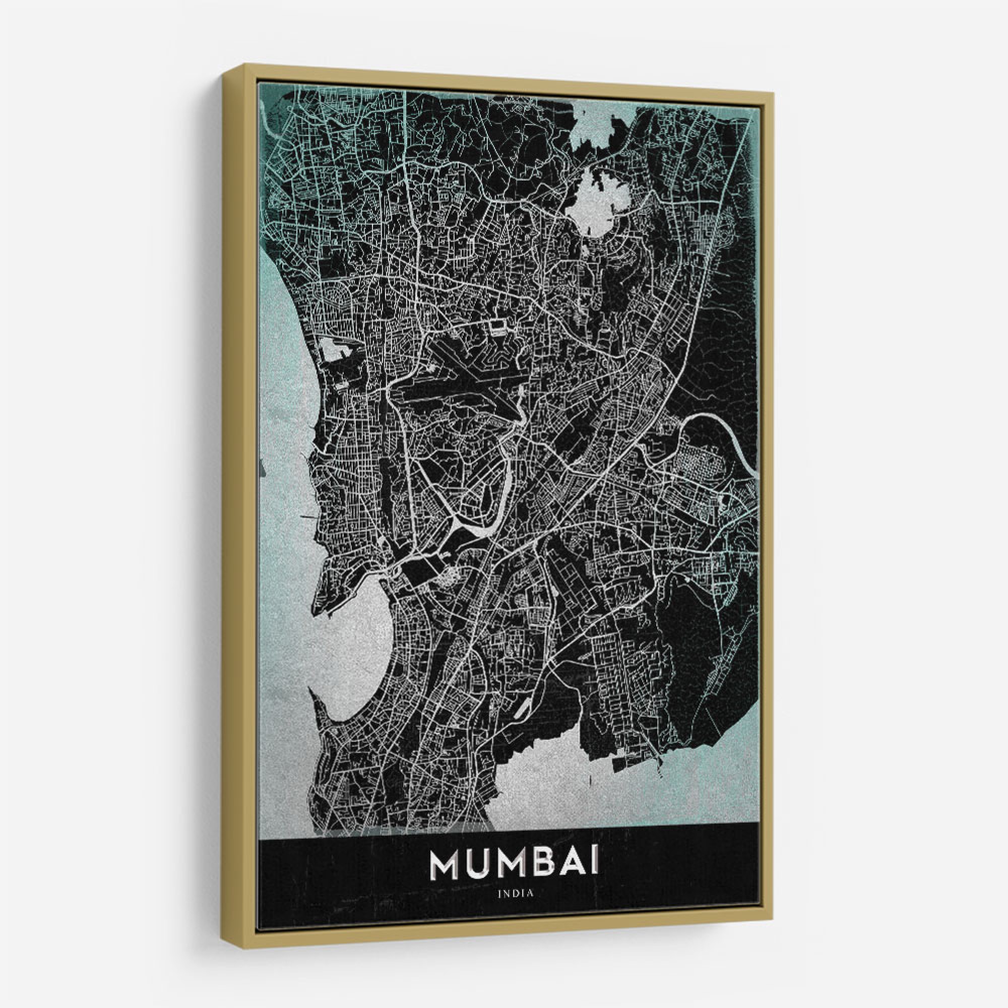 Mumbai Map Wall Art
