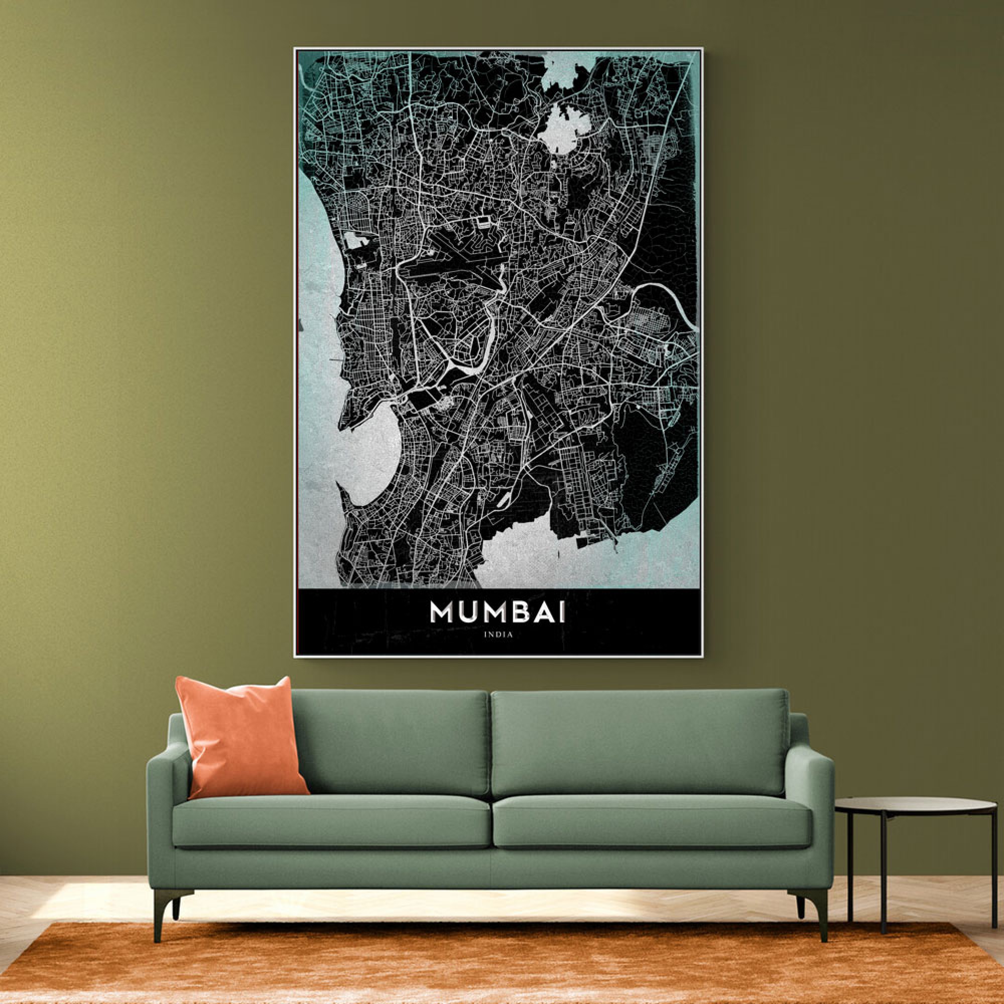 Mumbai Map Wall Art
