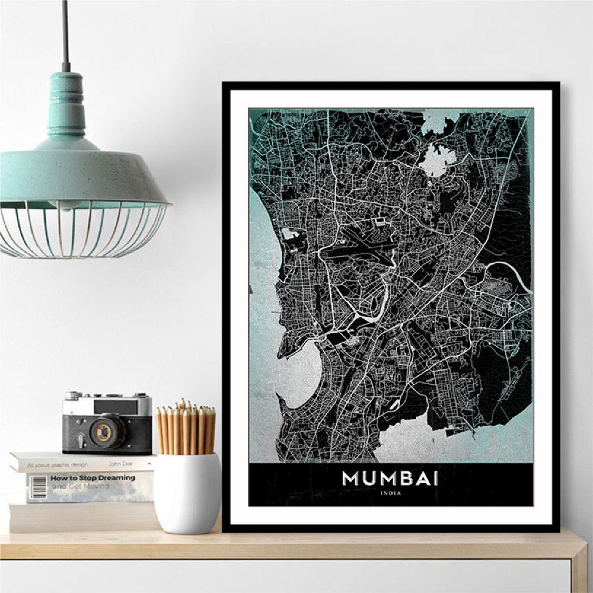 Mumbai Map Wall Art