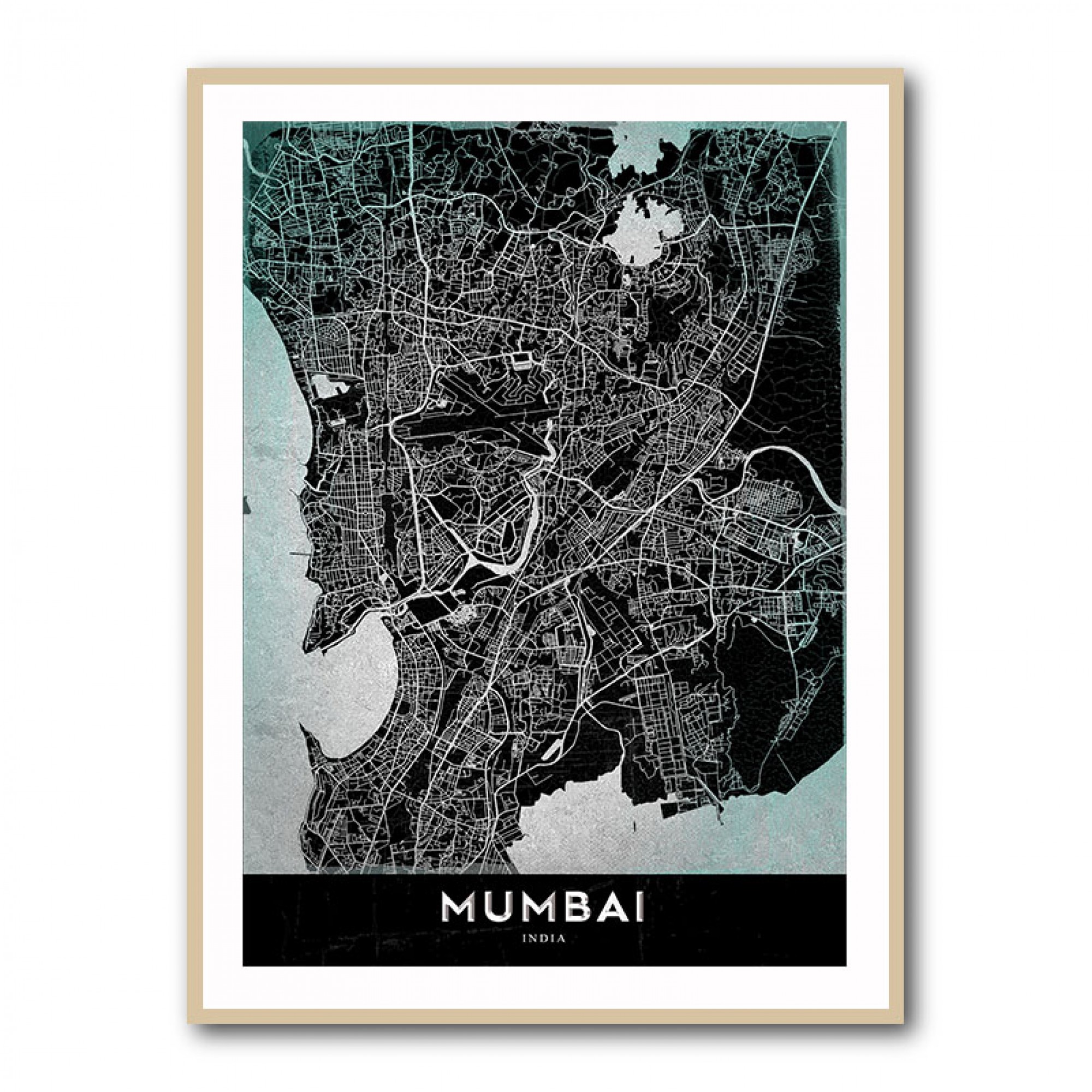 Mumbai Map Wall Art