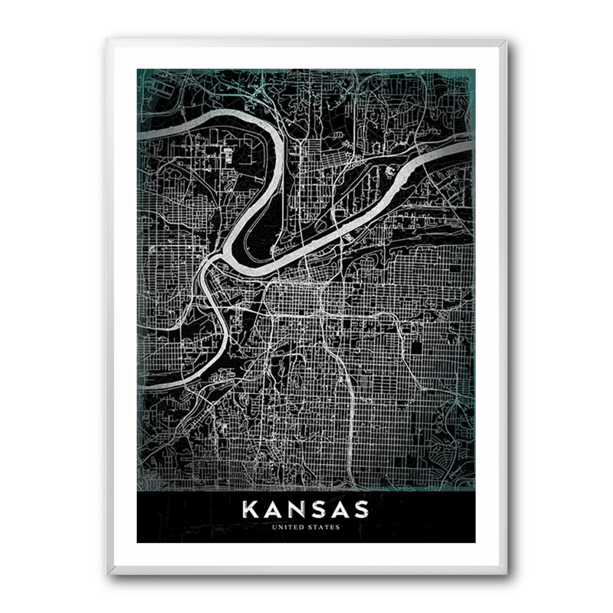 Kansas Map Wall Art