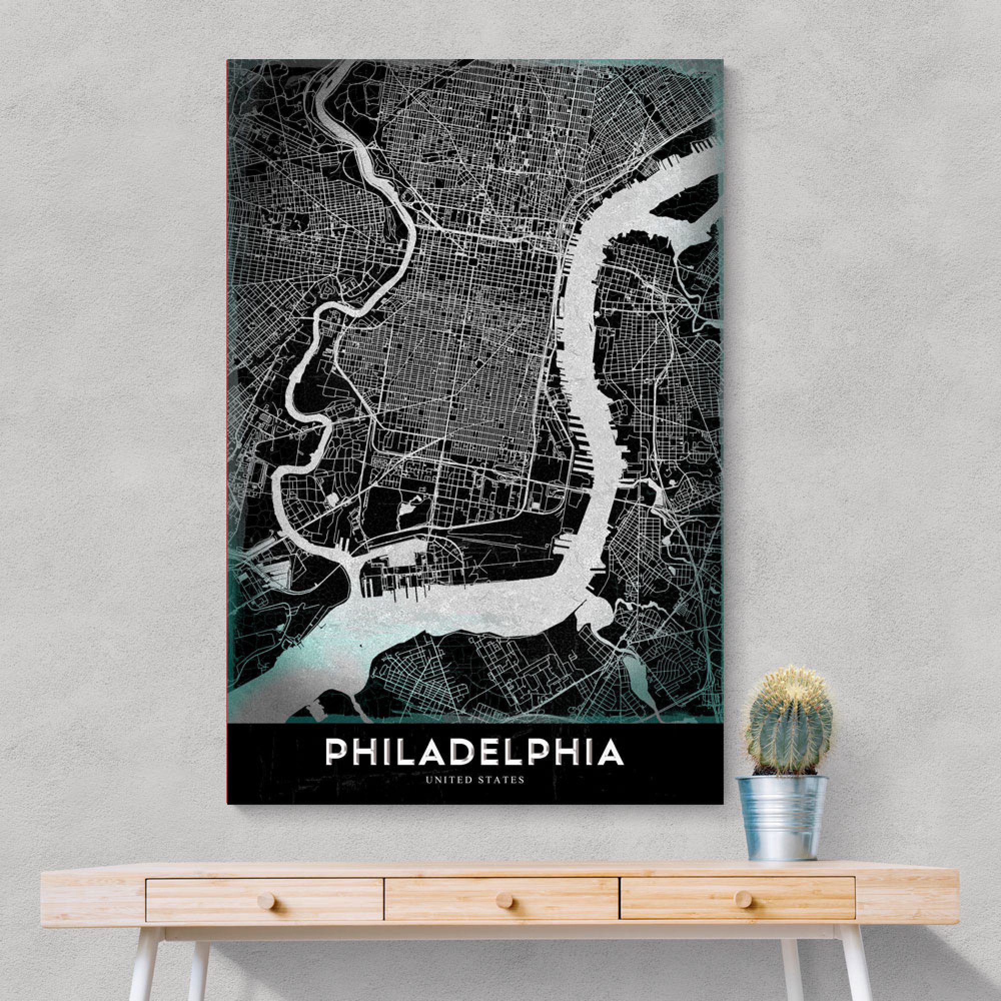 Philadelphia Map Wall Art