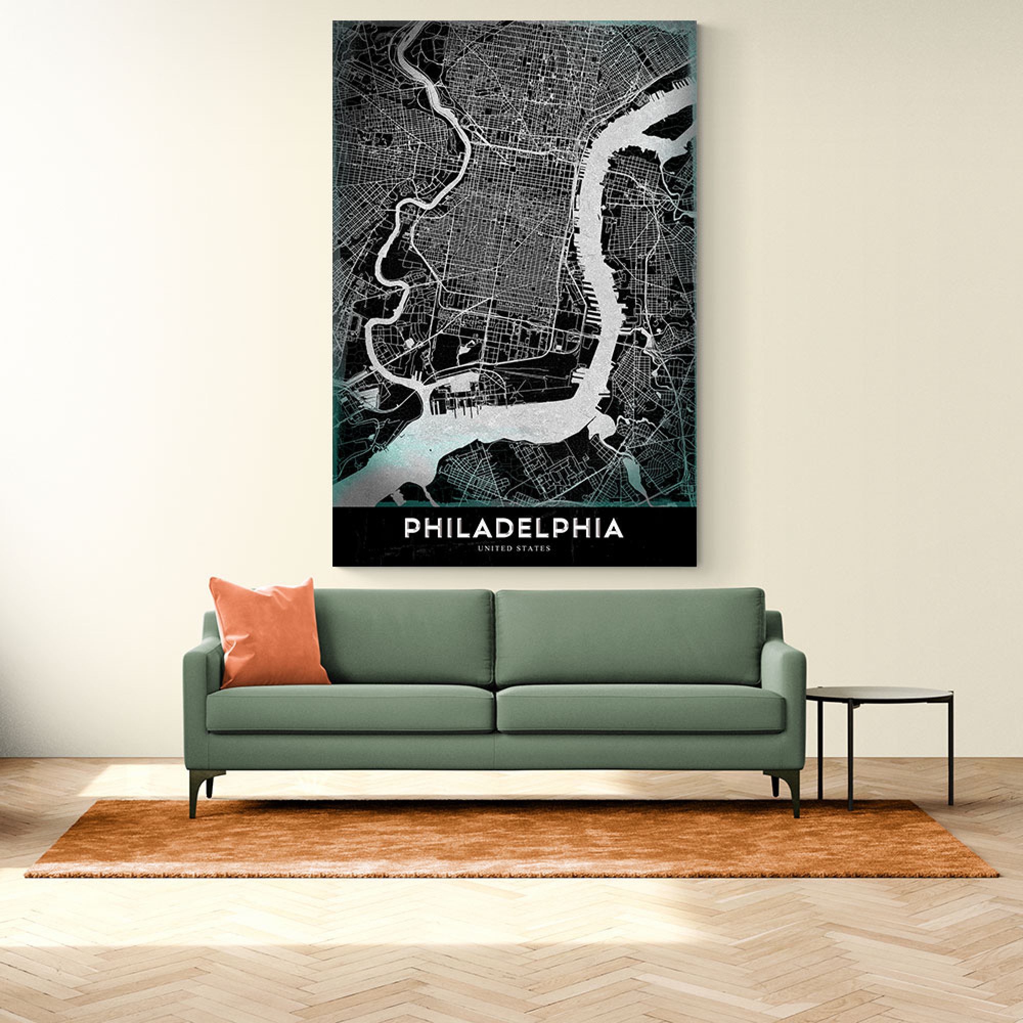 Philadelphia Map Wall Art