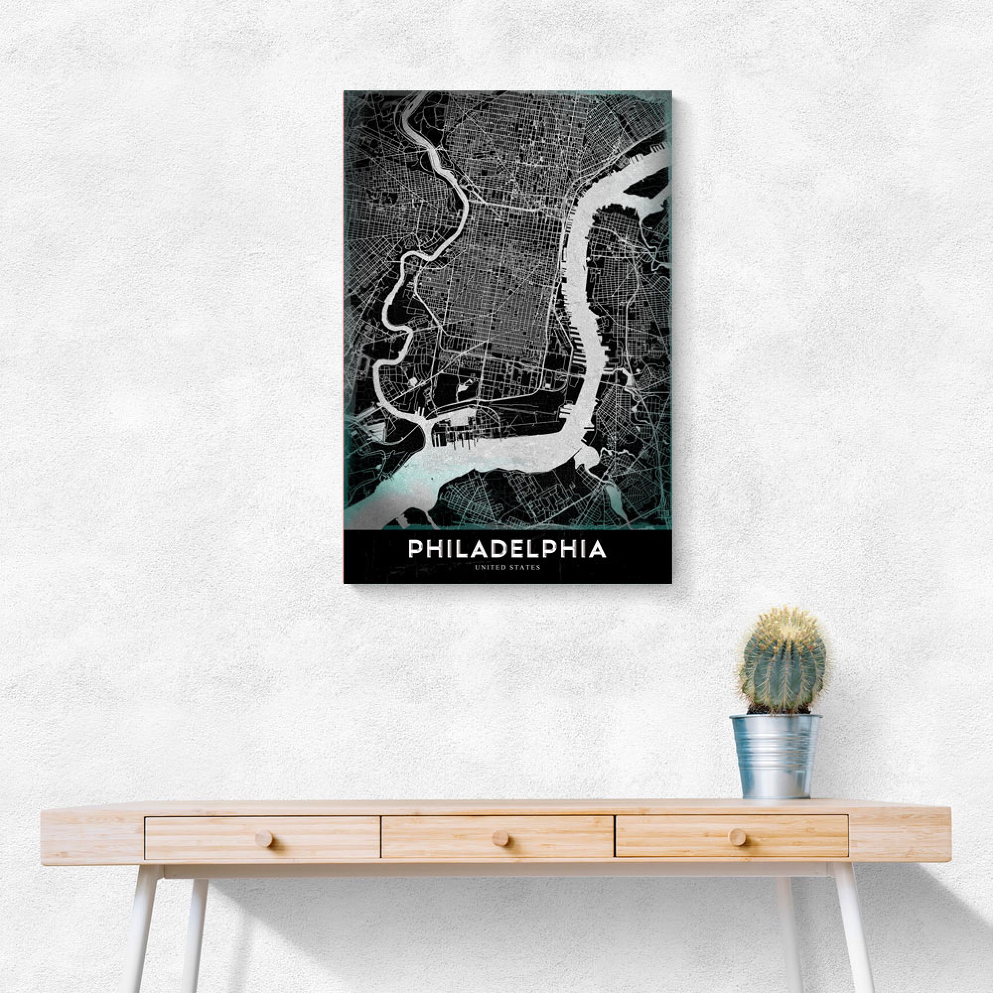 Philadelphia Map Wall Art