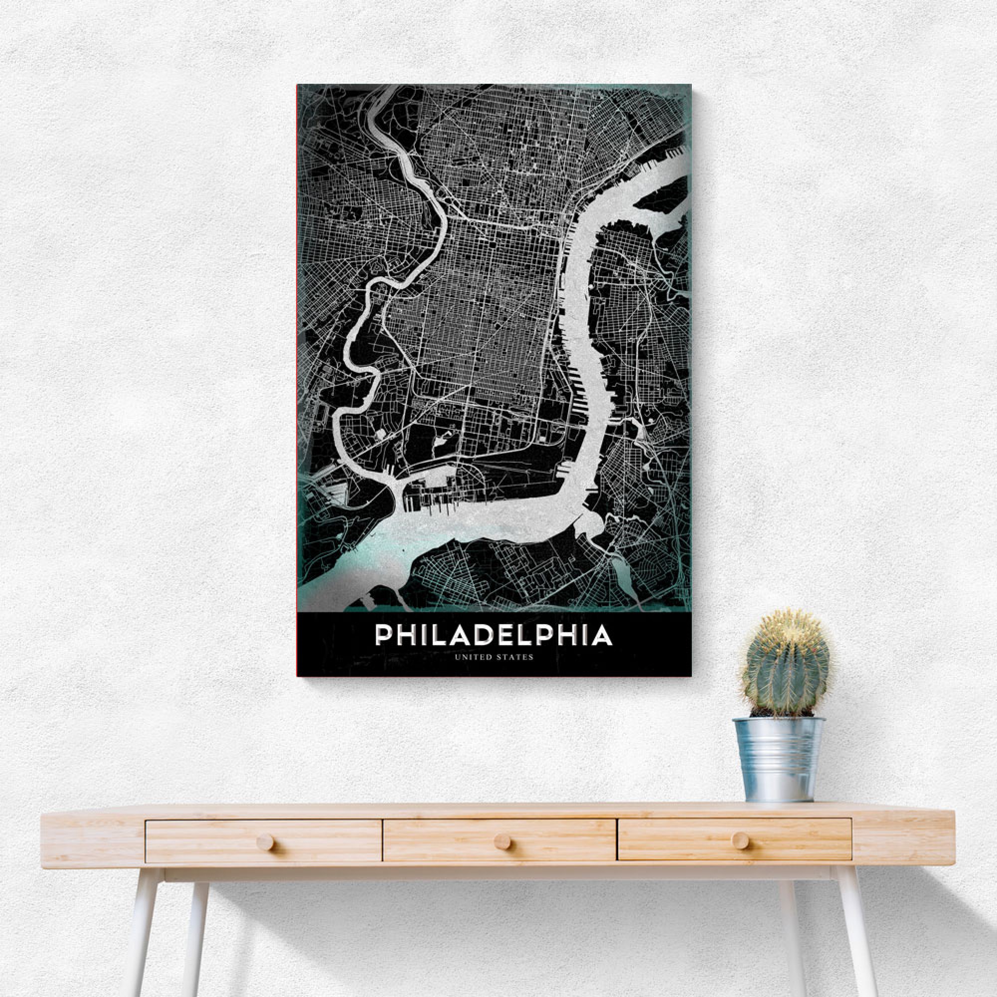 Philadelphia Map Wall Art