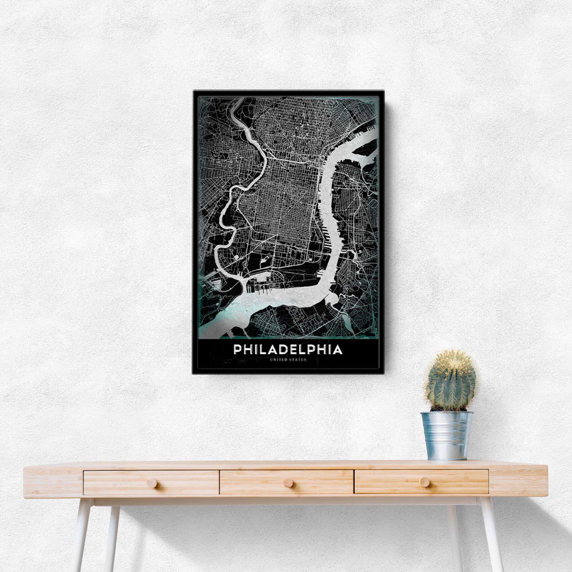 Philadelphia Map Wall Art