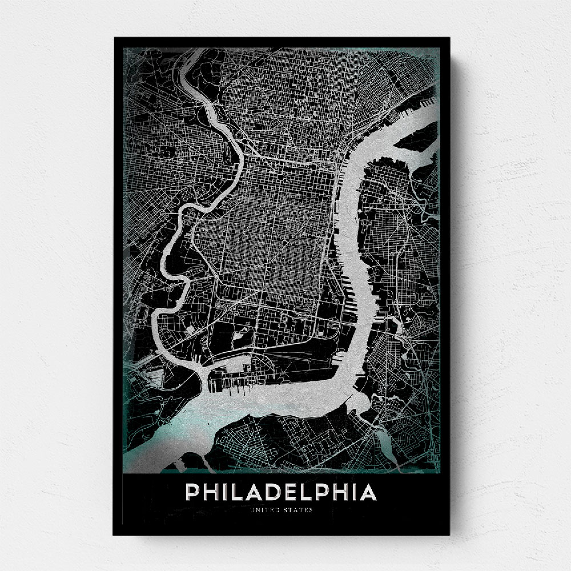 Philadelphia Map Wall Art