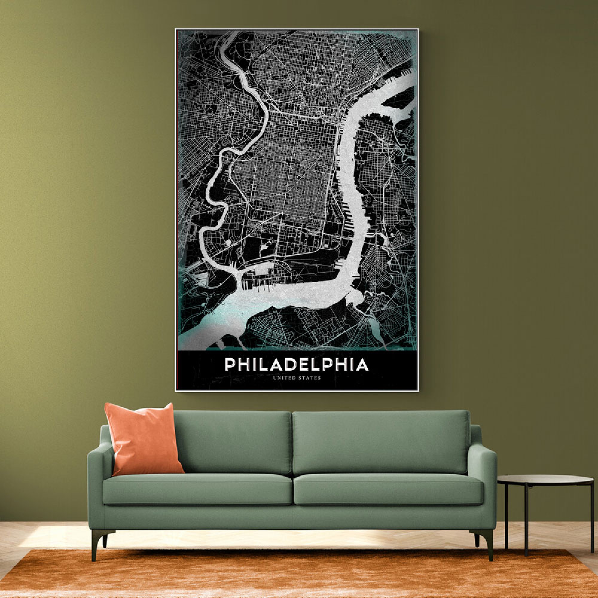 Philadelphia Map Wall Art