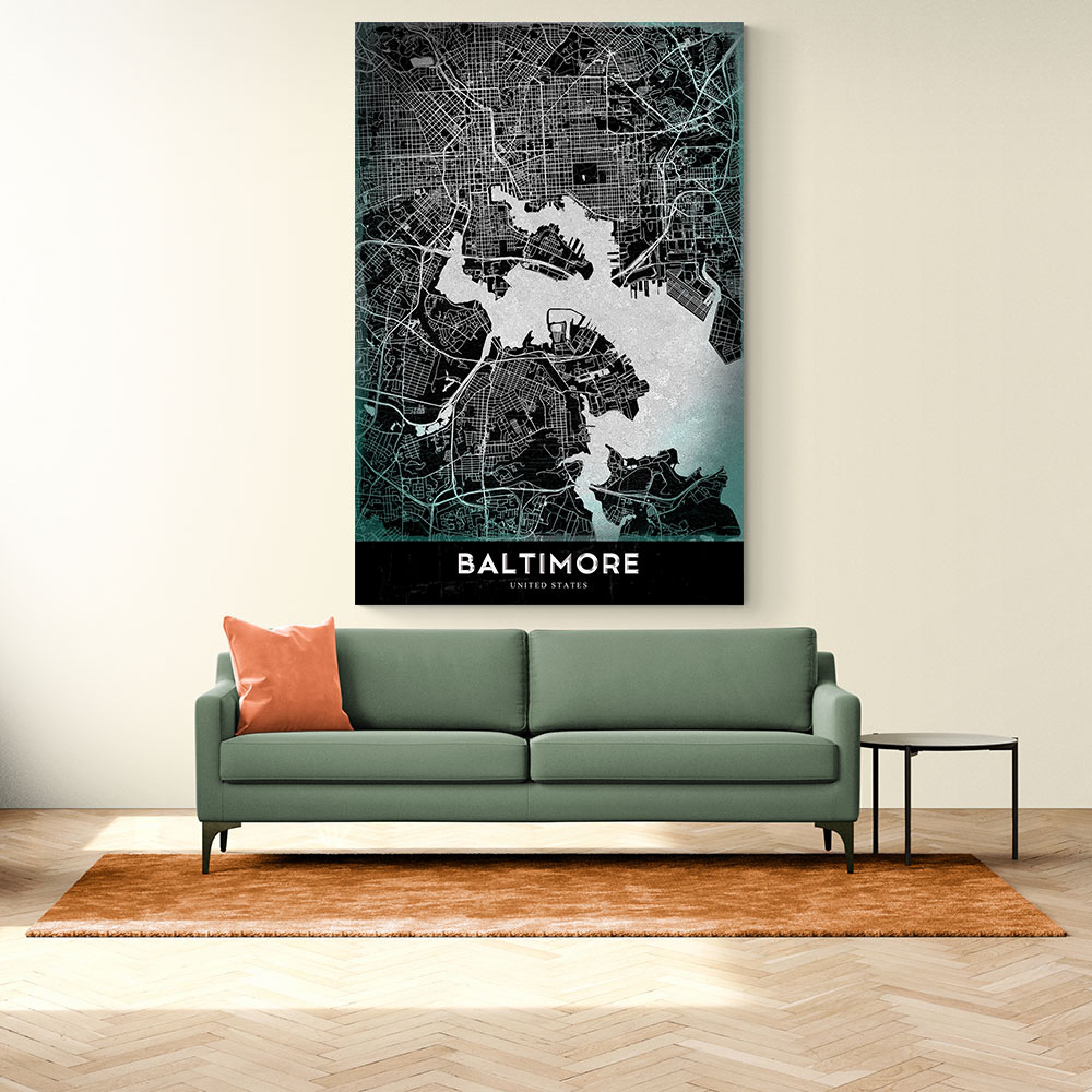 Baltimore Map Wall Art